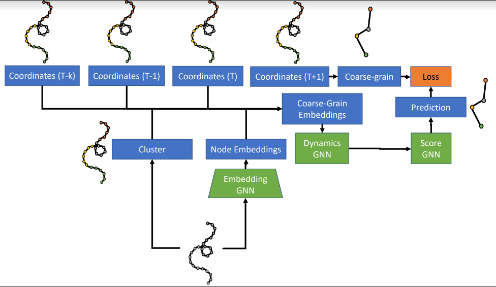 Coarse-Grained Molecular Dynamics with Geometric Machine Learning